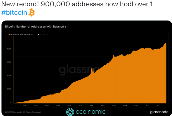 Bitcoin Hits Fresh Milestone As Address Holding At Least 1 BTC Reach 900,000 The Ecoinomic
